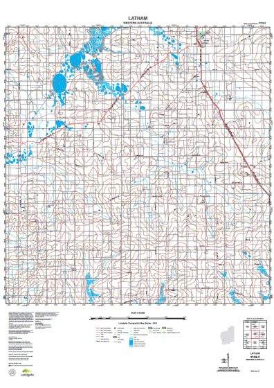 Buy 2138-2 Latham Topographic Map by Landgate (2015) – The Chart & Map Shop