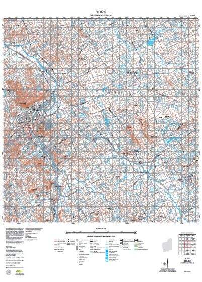 Buy 2234-2 York Topographic Map by Landgate (2015) – The Chart & Map Shop