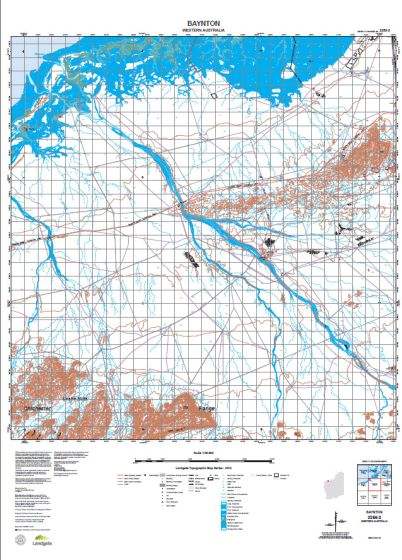 Buy 2256-3 Baynton Topographic Map by Landgate (2015) – The Chart & Map ...