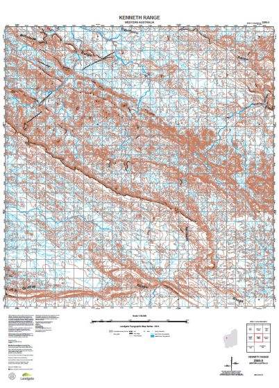 Buy 2350-3 Kenneth Range Topographic Map by Landgate (2015) – The Chart ...