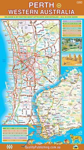 Buy Perth & WA Large Road Map by QPA – The Chart & Map Shop
