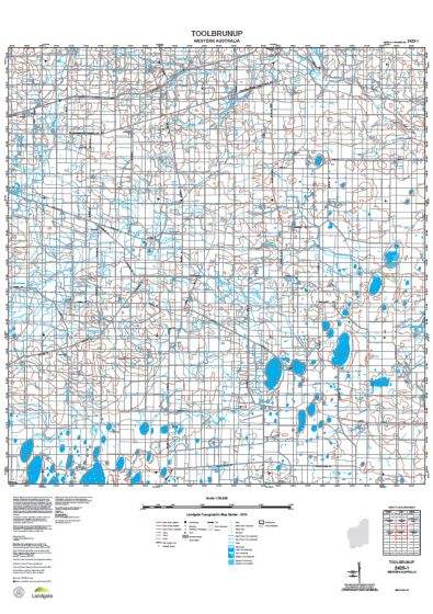 Buy 2429-1 Toolbrunup Topographic Map by Landgate (2015) – The Chart ...
