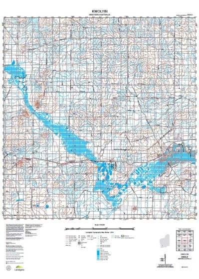 Buy 2434-2 Kwolyin Topographic Map by Landgate (2015) – The Chart & Map ...