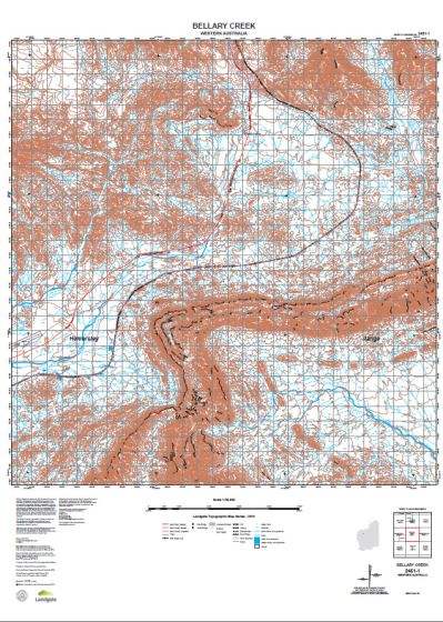 Buy 2451-1 Bellary Creek Topographic Map by Landgate (2015) – The Chart ...