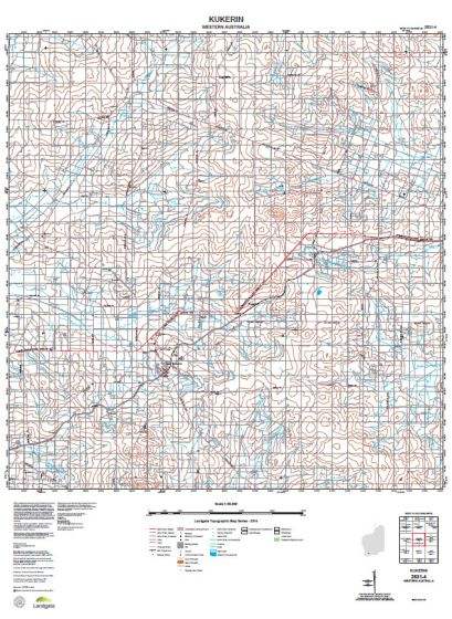 Buy 2531-4 Kukerin Topographic Map by Landgate (2015) – The Chart & Map ...