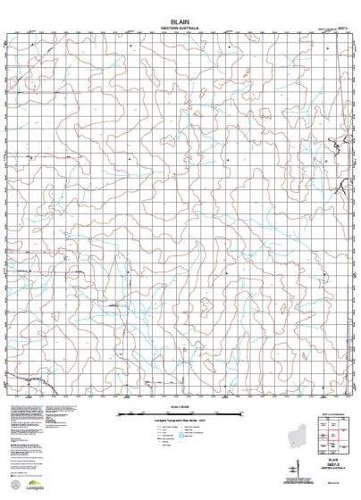 Buy 2537-2 Blain Topographic Map by Landgate (2015) – The Chart & Map Shop