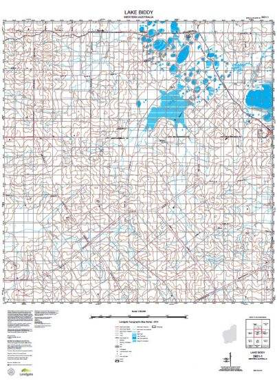 Buy 2631-1 Lake Biddy Topographic Map by Landgate (2015) – The Chart ...