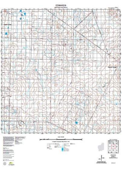Buy 2734-1 Edwards Topographic Map by Landgate (2015) – The Chart & Map ...