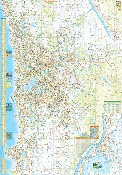 Buy Perth Road & Suburbs Extra Large Wall Map (8th Edition) by QPA ...