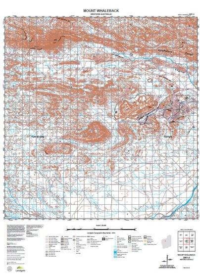 Buy 2851-3 Mount Whaleback Topographic Map by Landgate (2015) – The ...