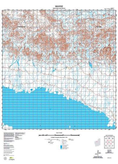 Buy 2853-3 Warrie Topographic Map by Landgate (2015) – The Chart & Map Shop
