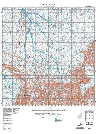 Buy 2955-3 Mount Edgar Topographic Map by Landgate (2015) – The Chart ...