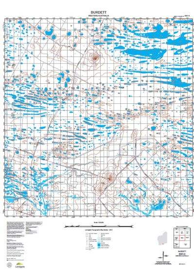 Buy 3331-3 Burdett Topographic Map by Landgate (2015) – The Chart & Map ...
