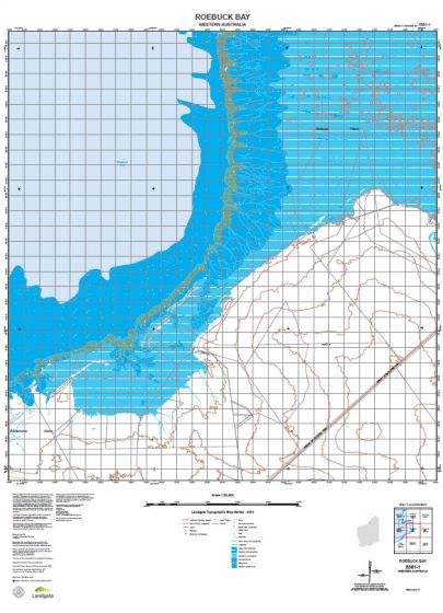 Buy 3361-1 Roebuck Bay Topographic Map by Landgate (2015) – The Chart ...