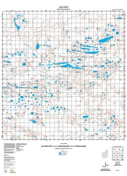 Buy 3431-4 Grover Topographic Map by Landgate (2015) – The Chart & Map Shop
