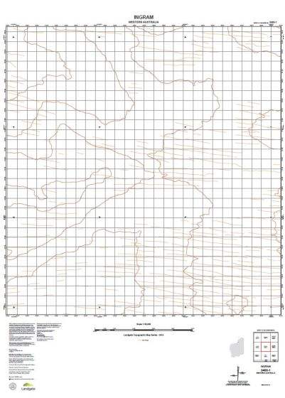 Buy 3460-1 Ingram Topographic Map by Landgate (2015) – The Chart & Map Shop