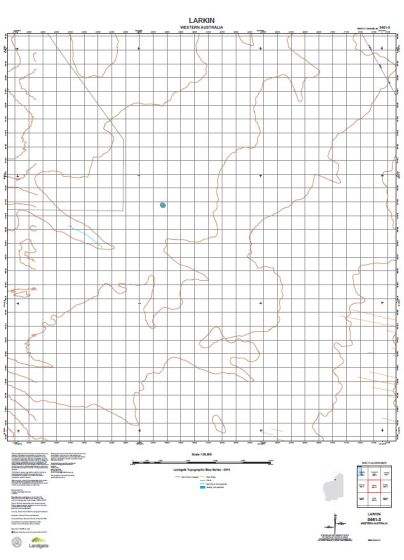 Buy 3461-3 Larkin Topographic Map by Landgate (2015) – The Chart & Map Shop