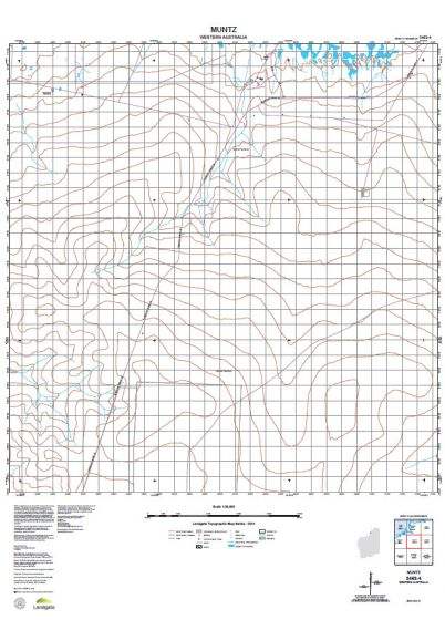Buy 3463-4 Muntz Topographic Map by Landgate (2015) – The Chart & Map Shop