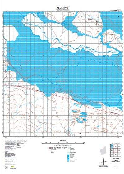 Buy 3763-3 Meda River Topographic Map by Landgate (2015) – The Chart & Map Shop