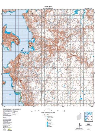 Buy 4169-3 Osborn Topographic Map by Landgate (2015) – The Chart & Map Shop