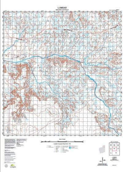 Buy 4260-3 Lumbar Topographic Map by Landgate (2015) – The Chart & Map Shop