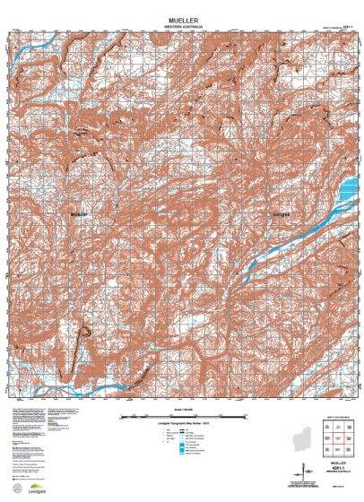 Buy 4261-1 Mueller Topographic Map by Landgate (2015) – The Chart & Map ...