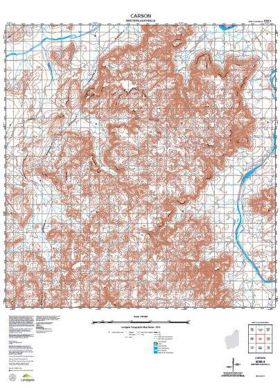 Buy 4268-4 Carson Topographic Map by Landgate (2015) – The Chart & Map Shop