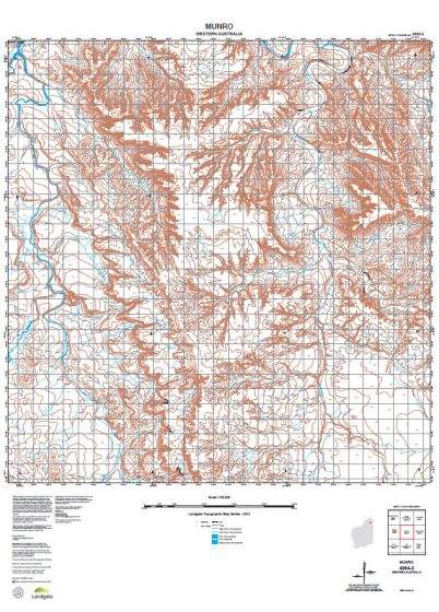 Buy 4364-3 Munro Topographic Map by Landgate (2015) – The Chart & Map Shop