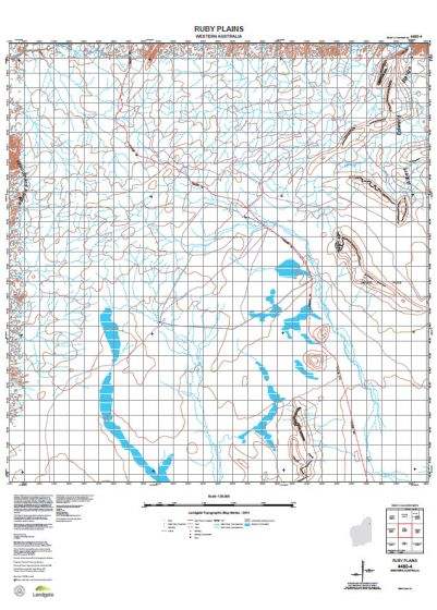 Buy 4460-4 Ruby Plains Topographic Map by Landgate (2015) – The Chart ...
