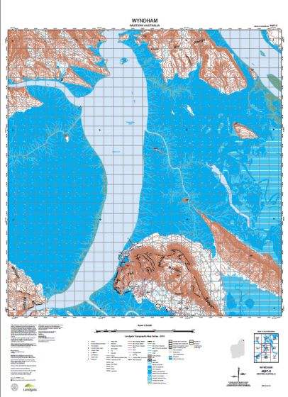 Buy 4567-3 Wyndham Topographic Map by Landgate (2015) – The Chart & Map ...