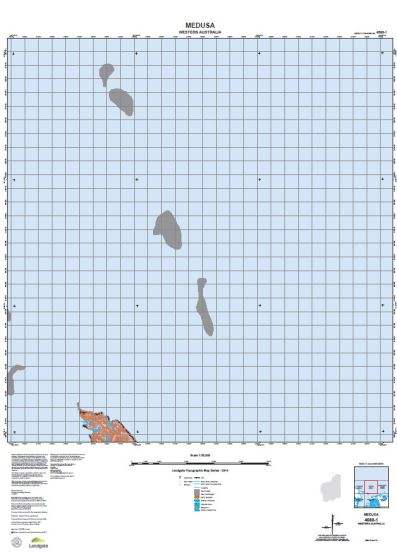 Buy 4568-1 Medusa Topographic Map by Landgate (2015) – The Chart & Map Shop
