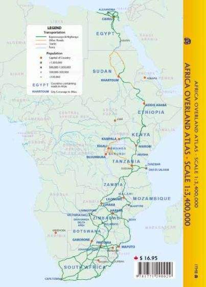Buy Africa Overland from Cairo to Cape Town Road Map (1st Edition) by ...