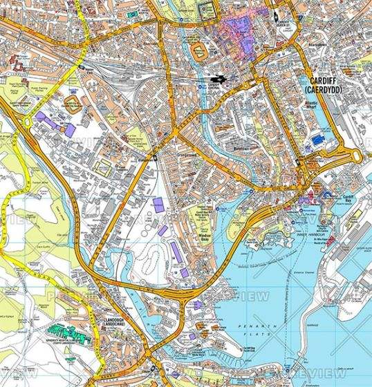 Buy Cardiff Street Map City Map by A-Z Maps (2016) – The Chart & Map Shop