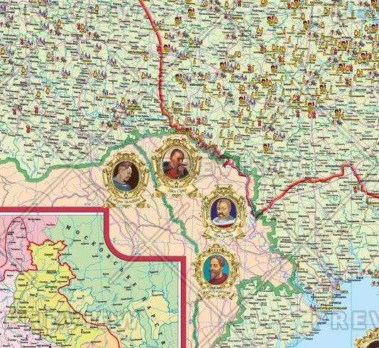 Buy Cossack Ukraine of the 16th 18th Centuries in Ukrainian Wall Map by ...