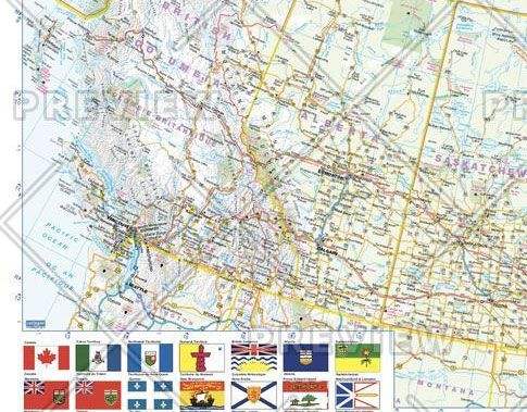 Buy Canada Map with Flags & Index-Small Wall Map by Lucidmap (2016 ...