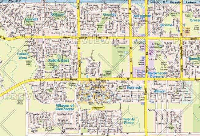 Buy Hamilton Map-Large Wall Map by Lucidmap (2016) – The Chart & Map Shop