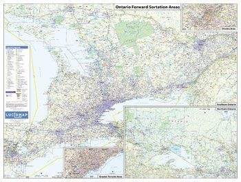 Buy Ontario FSA Wall Map by Lucidmap (2016) – The Chart & Map Shop