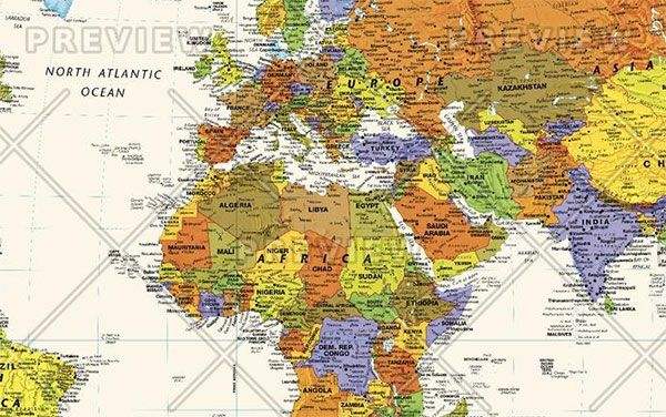 Buy Contemporary World Wall Map by Magna Carta Maps (2016) – The Chart ...