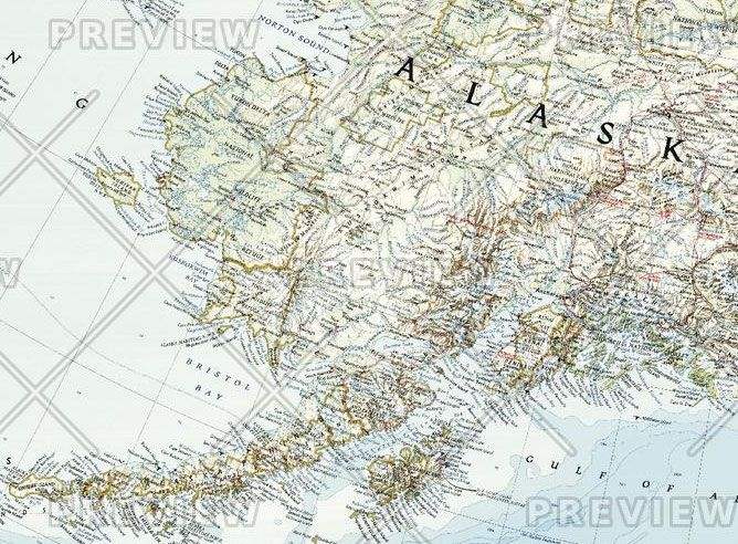 Buy Alaska Wall Map (2002) by National Geographic (2002) – The Chart ...