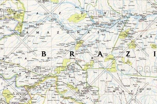 Buy Amazon Region Wall Map by National Geographic (2015) – The Chart ...