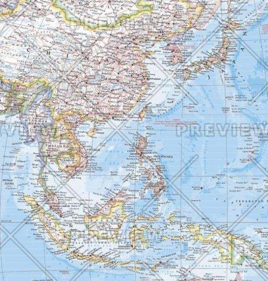 Buy Asia-Pacific Wall Map by National Geographic (2015) – The Chart ...
