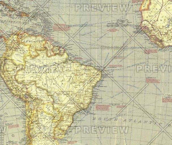 Buy Atlantic Ocean 1939 Wall Map by National Geographic – The Chart ...