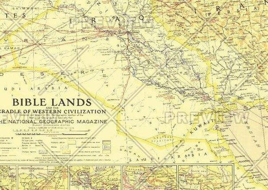 Buy Bible Lands, & the Cradle of Western Civilization Wall Map by ...