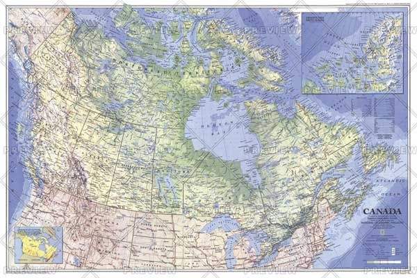 Buy Canada (1985) Vintage Map by National Geographic – The Chart & Map Shop