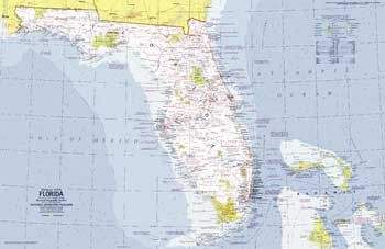 Buy Close-up USA, Florida (1973) Vintage Map by National Geographic ...