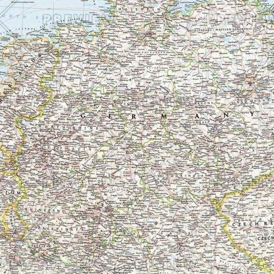 Buy Germany Wall Map by National Geographic (2015) – The Chart & Map Shop