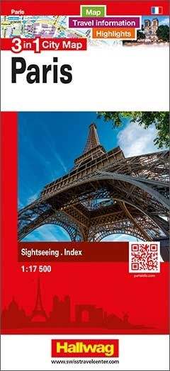 Buy Paris 3 in 1 City Map by Hallwag (2017) – The Chart & Map Shop