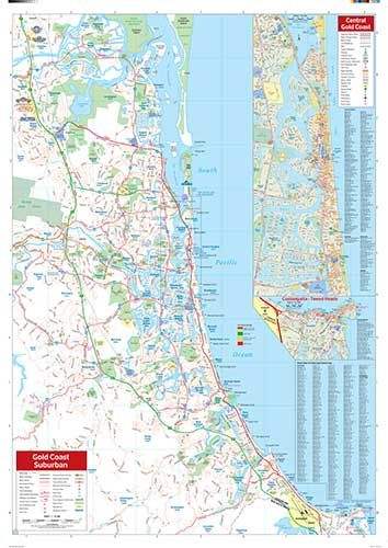 Buy Gold Coast Wall Map (7th Edition) by Hema Maps – The Chart & Map Shop