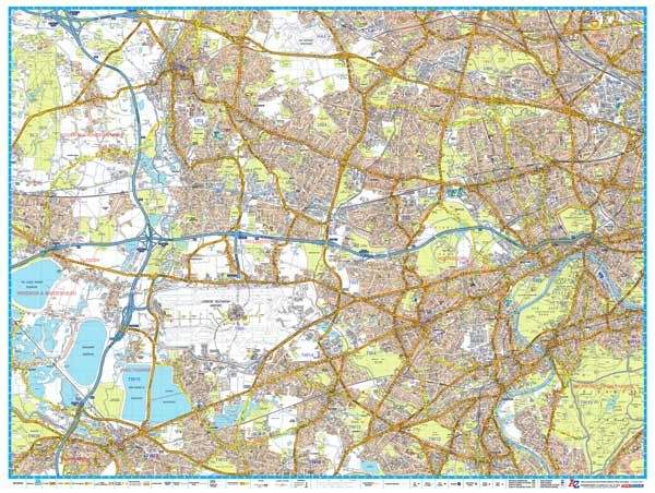 Buy A-Z London Master Plan-West (flat) (2nd Edition) by A-Z Maps (2017 ...