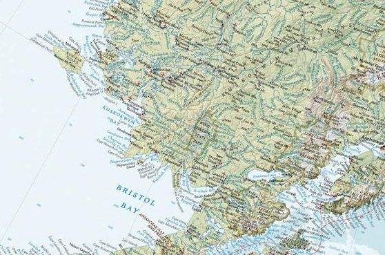 Buy Alaska Wall Map by National Geographic (2017) – The Chart & Map Shop